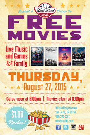 West Wind Offers Free Drive In Movie Night – Tonight | Diablo Reporter